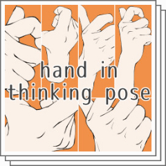Thinking Pose Hand 4 - CLIP STUDIO ASSETS