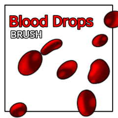 블러드 드랍 브러쉬 - CLIP STUDIO ASSETS
