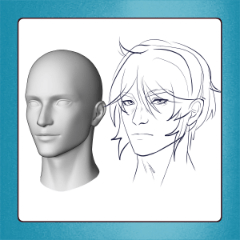 [48H FREE] Handsome Face 03 - CLIP STUDIO ASSETS