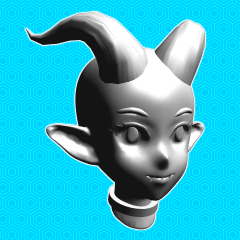 3D Female Demon Head - CLIP STUDIO ASSETS