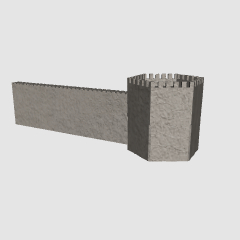 Castle Wall Partition - CLIP STUDIO ASSETS