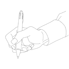 Hand holding pen - CLIP STUDIO ASSETS