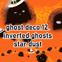Ghost deco 12 inverted ghosts star dust - CLIP STUDIO ASSETS
