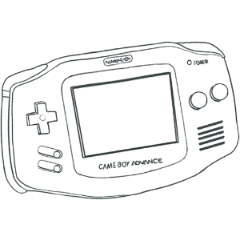 GAMEBOY ADVANCE lineart - CLIP STUDIO ASSETS