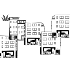 원룸건물 - CLIP STUDIO ASSETS