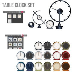 Table Clock Set - CLIP STUDIO ASSETS
