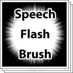 Speech flash Brush - CLIP STUDIO ASSETS