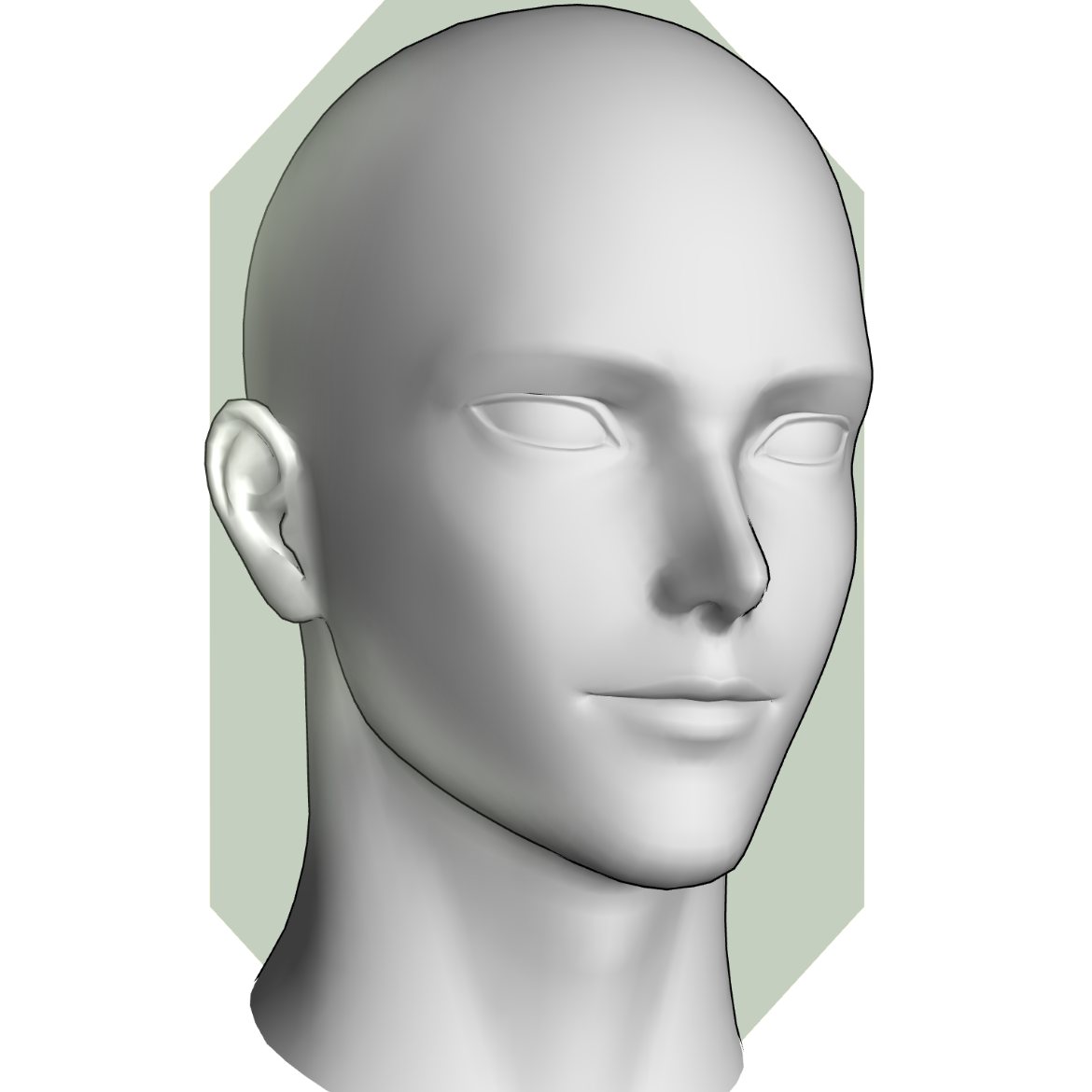 Head Men 3D (Free for 24h) - CLIP STUDIO ASSETS