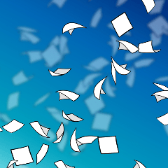 Flying papers - CLIP STUDIO ASSETS