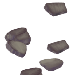 Decorative brush of rocks. - CLIP STUDIO ASSETS