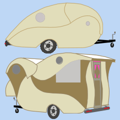 Fancy Pop-up Travel Trailer - CLIP STUDIO ASSETS