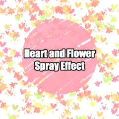 Heart and Flower Spray Effect - CLIP STUDIO ASSETS