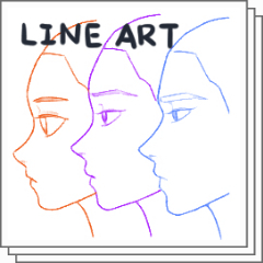Side View Face(Vector Line Art) - CLIP STUDIO ASSETS