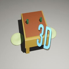 [3D material] set of desk and chair - CLIP STUDIO ASSETS