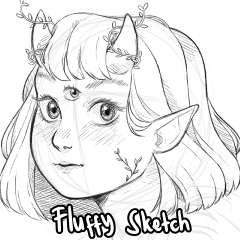Fluffy Sketch Brush - CLIP STUDIO ASSETS