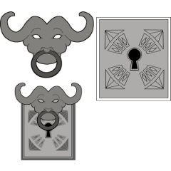 Knockers and fantasy lock - CLIP STUDIO ASSETS