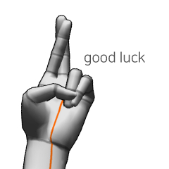 Good luck hand gesture - CLIP STUDIO ASSETS