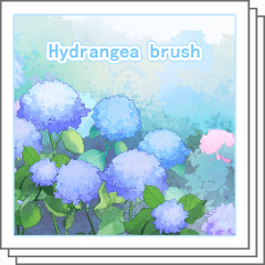 Hydrangea brush紫陽花 - CLIP STUDIO ASSETS