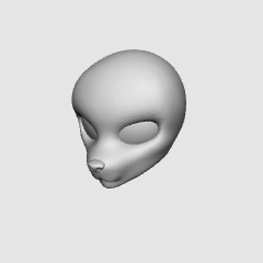 Feline Furry Head - CLIP STUDIO ASSETS