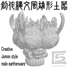 Jomon Style Original pottery male - CLIP STUDIO ASSETS