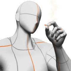 Smoking pose - CLIP STUDIO ASSETS