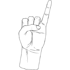 Pinky Up Hand - CLIP STUDIO ASSETS