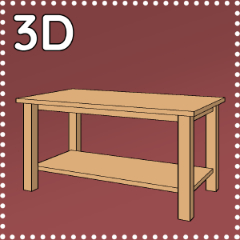 3Dコーヒーテーブル - CLIP STUDIO ASSETS