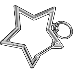 star key ring silver - CLIP STUDIO ASSETS