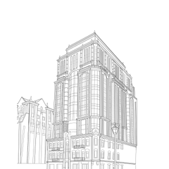city building background - CLIP STUDIO ASSETS