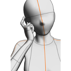 Point at head / Brain - CLIP STUDIO ASSETS