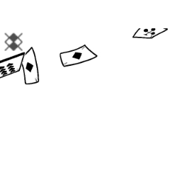 Simple flying cards brush - CLIP STUDIO ASSETS