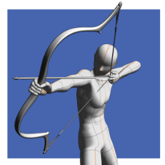 Archer pose 01 - CLIP STUDIO ASSETS