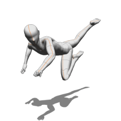 Super Hero Flying In Action Pose - CLIP STUDIO ASSETS