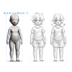 toddler model - CLIP STUDIO ASSETS