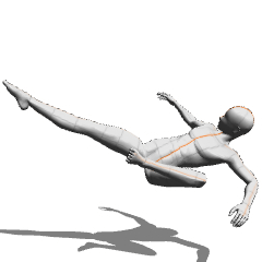 空中蹴り3 - CLIP STUDIO ASSETS