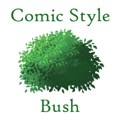 Comic Style Bush - CLIP STUDIO ASSETS