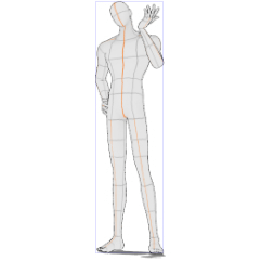 Hands on the waist cheeky, confident conversation - CLIP STUDIO ASSETS