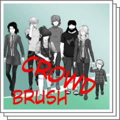 Mob crowd brush - CLIP STUDIO ASSETS