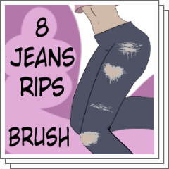 8 Jeans Rips brush - CLIP STUDIO ASSETS