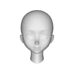 Cute female head - CLIP STUDIO ASSETS