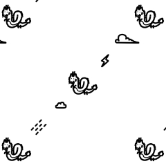 Dragon continuous pattern - CLIP STUDIO ASSETS