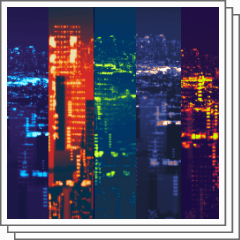 매핑을 위한 도시 야간 그라디언트 - CLIP STUDIO ASSETS