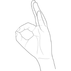 OK Hand Line Art - CLIP STUDIO ASSETS