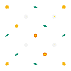 お花の連続柄 カラー 2 - CLIP STUDIO ASSETS