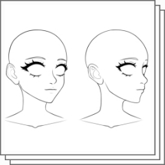 Ángulos laterales de la cabeza - Clip Studio Assets