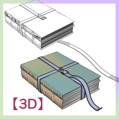 Book with Book Band [3D] - CLIP STUDIO ASSETS