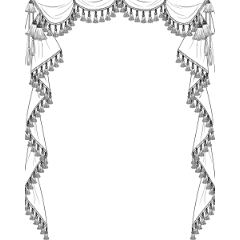 [Dibon] curtain frame_lineart - CLIP STUDIO ASSETS