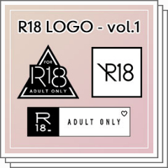 R18 Logo [vol.1] Free for a limited time - CLIP STUDIO ASSETS