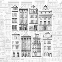 European Tenement Buildings Brush - CLIP STUDIO ASSETS