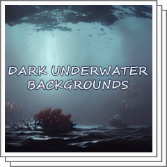 [48H free] Dark Underwater BG Pack 1 - CLIP STUDIO ASSETS